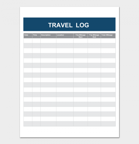 40+ Travel Log Templates (100% Free) - Word, Excel, PDF